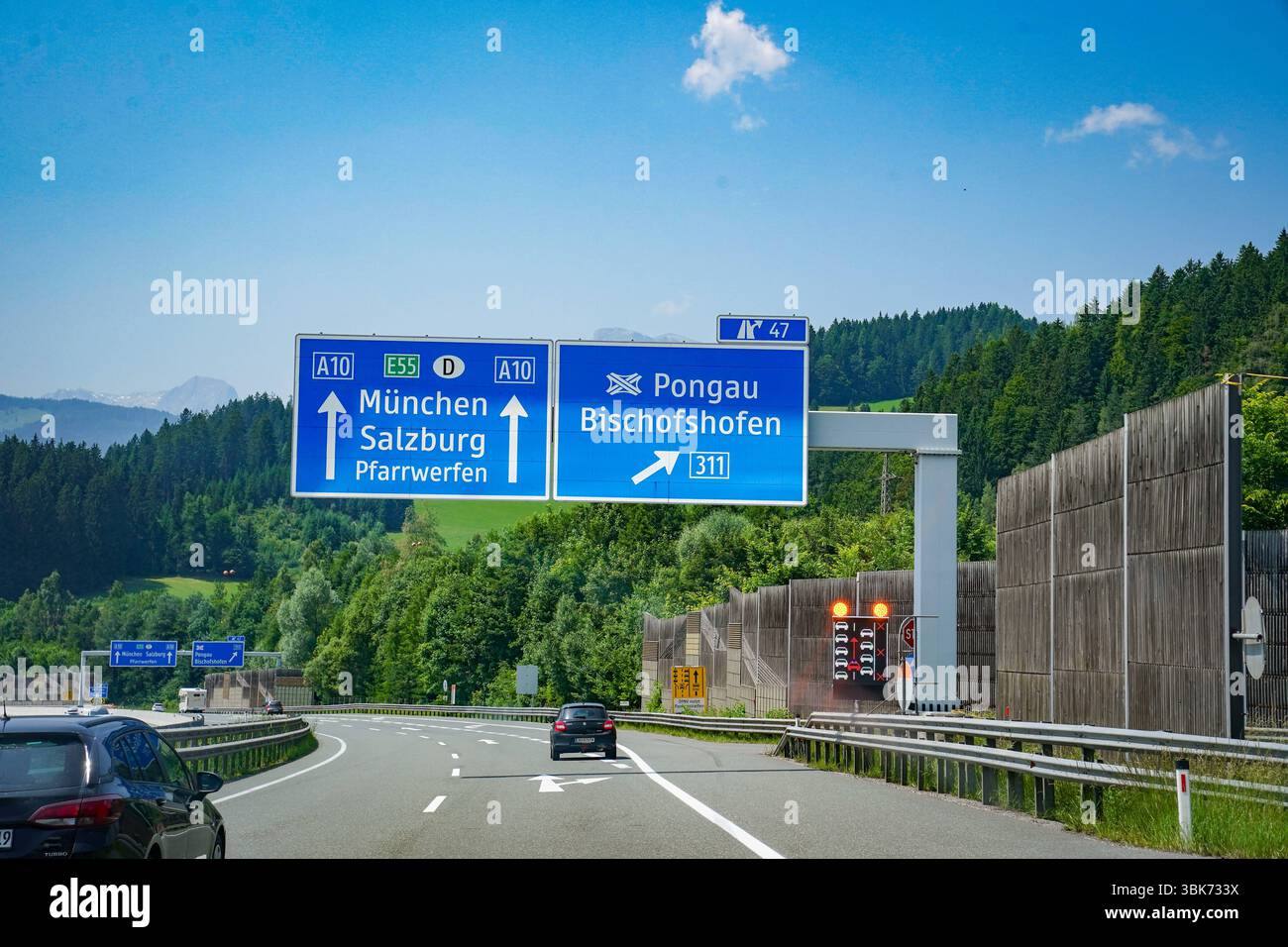 Pfarrwerfen, Österreich, Europa, Autobahn A10, E55, Ausfahrt ...