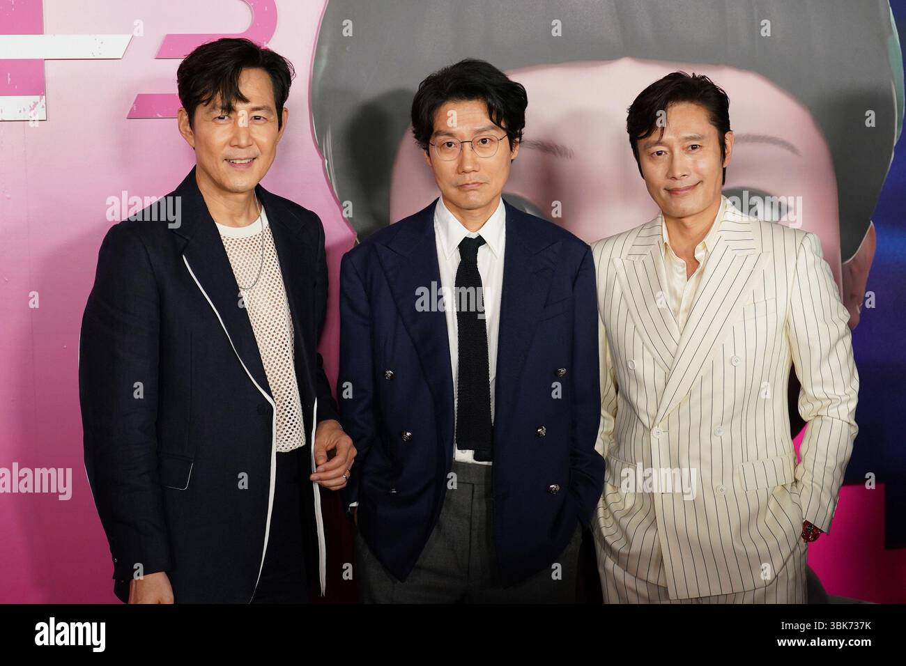 Ny. 18th June, 2025. Lee Jung-jae, Hwang Dong-hyuk, Lee Byung-hun at arrivals for SQUID GAME ...