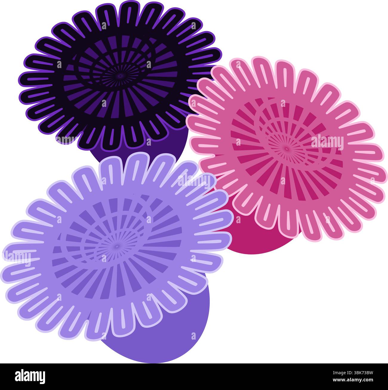 Abstract flowers flower head vector illustration Stock Vector Image ...