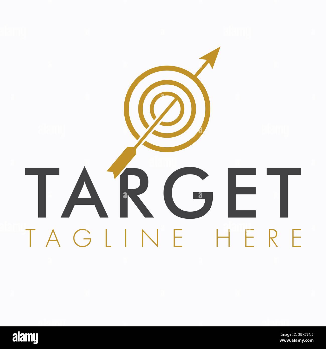 Target Logo Concept For Success Symbol. Business Goal Logo Design Stock ...