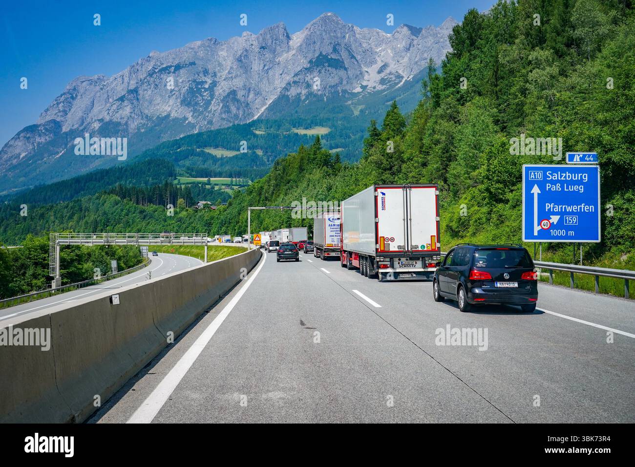Pfarrwerfen, Österreich, Europa, Autobahn A10, Tauernautobahn, Ausfahrt ...