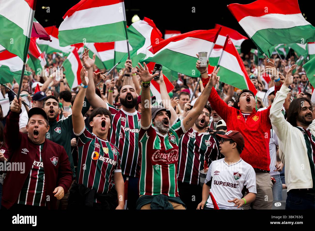 Fans of Fluminense FC show their support prior to the FIFA Club World ...