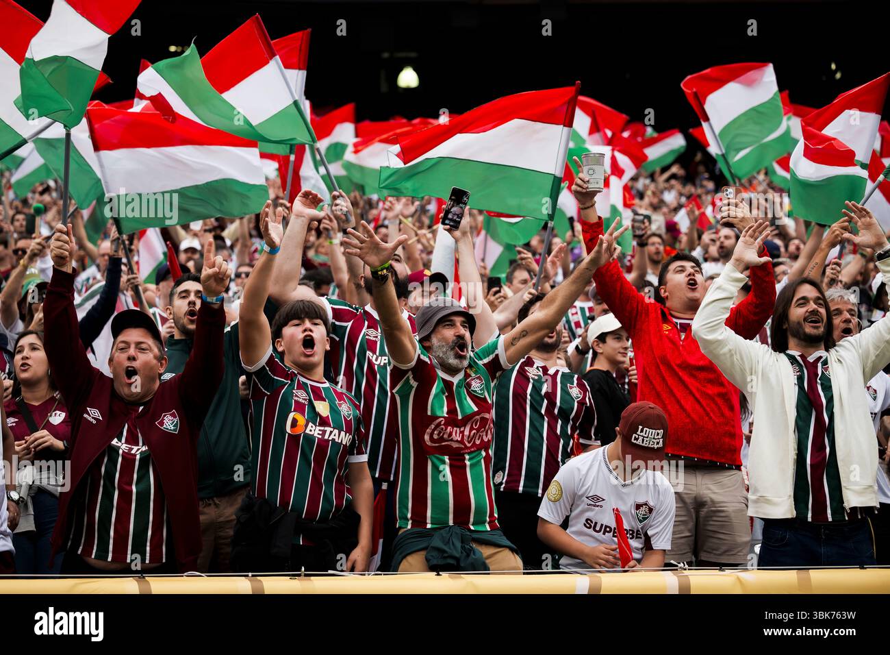 Fan of Fluminense FC show their support prior to the FIFA Club World ...