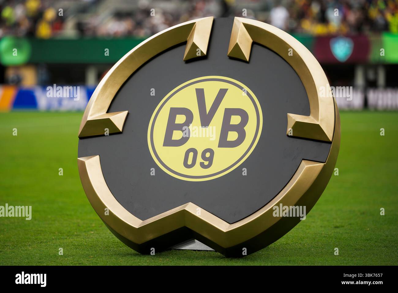 The crest of Borussia Dortmund is seen prior to the FIFA Club World Cup ...