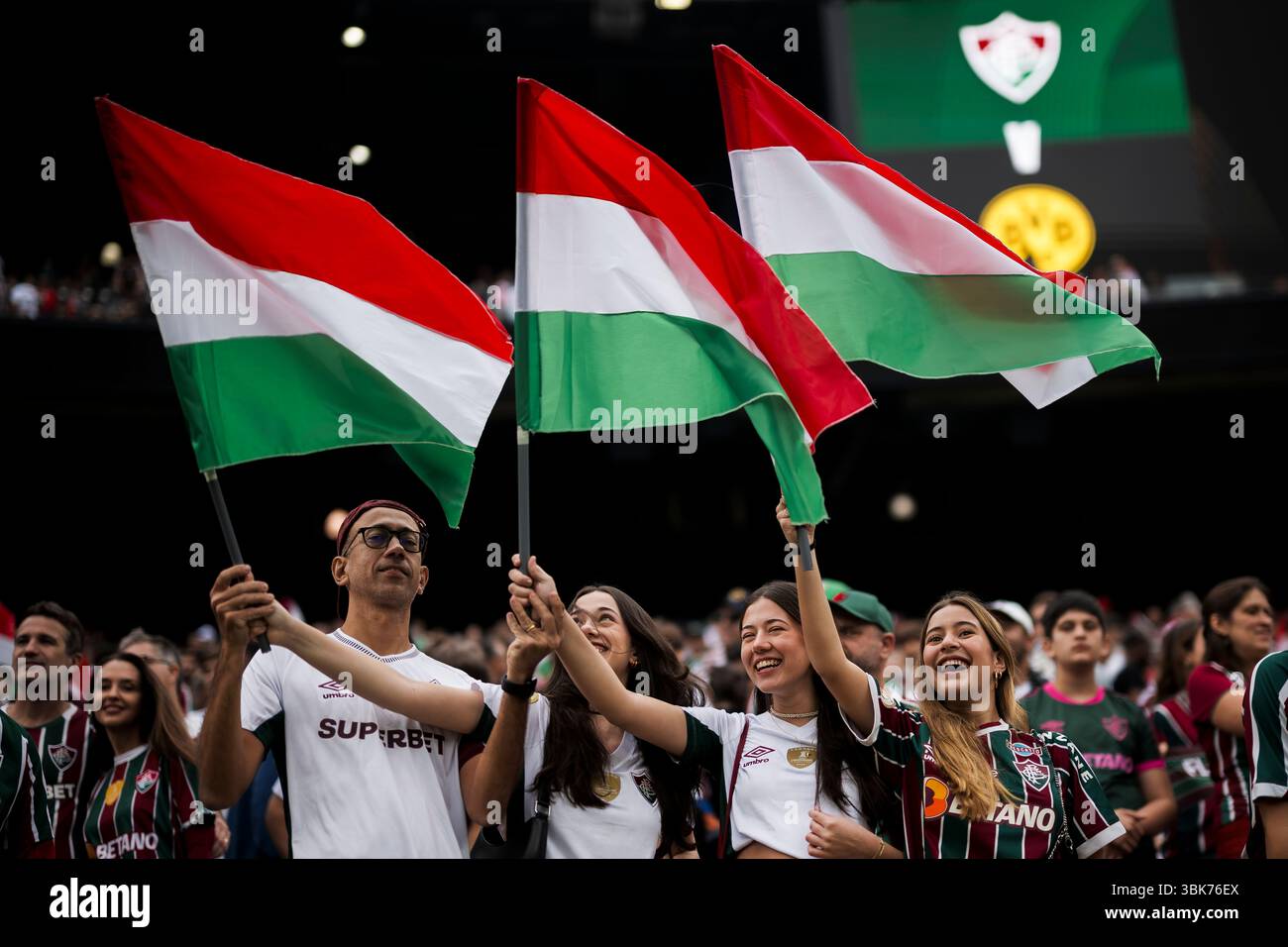 Fan of Fluminense FC show their support prior to the FIFA Club World ...