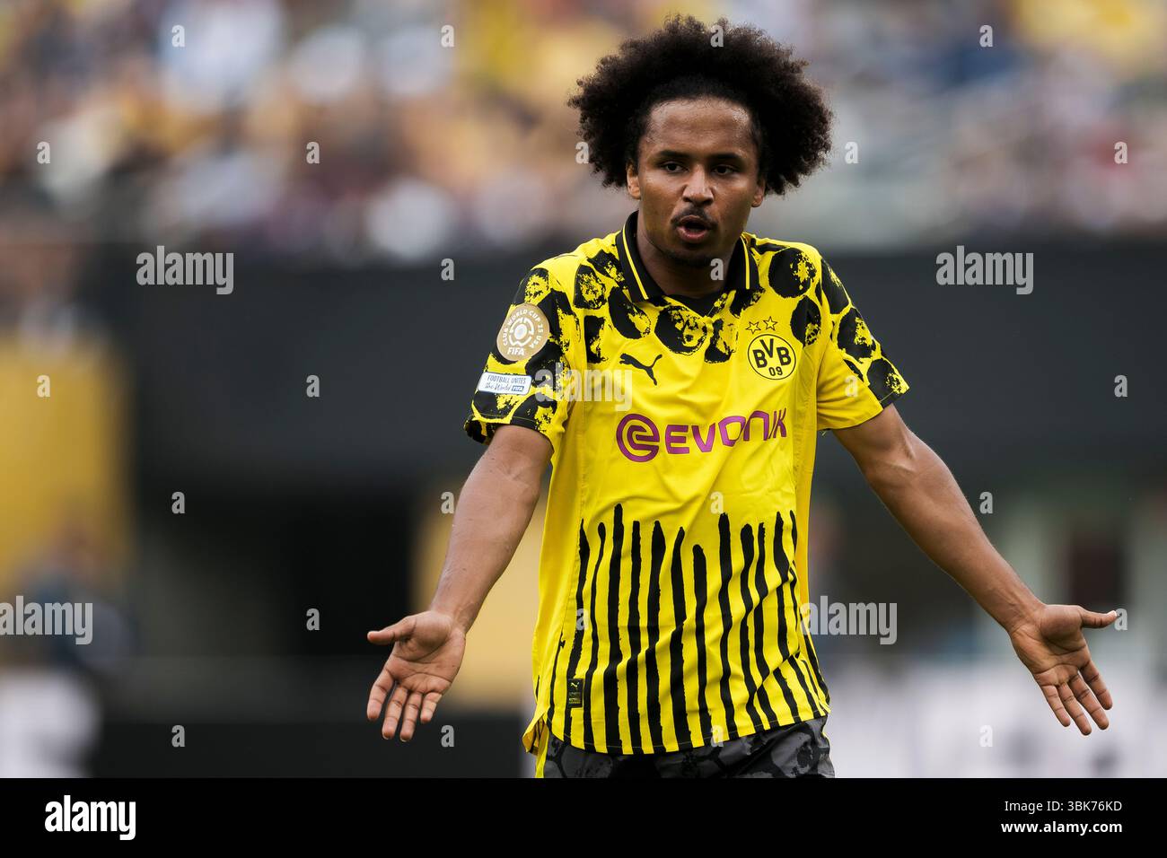 Karim Adeyemi of Borussia Dortmund reacts during the FIFA Club World ...
