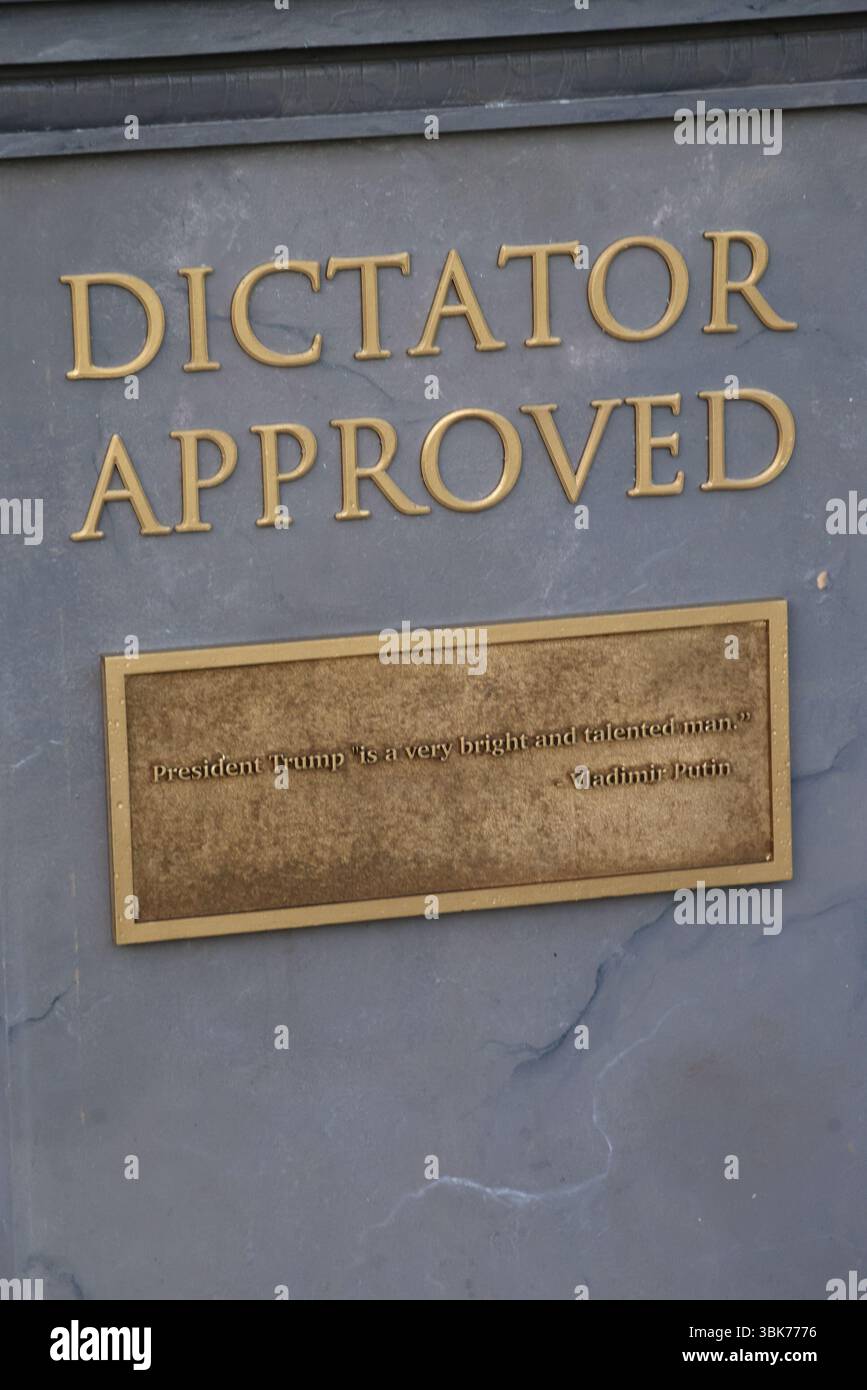 Washington, DC, USA. 18th June, 2025. Close up of the quote on the ...