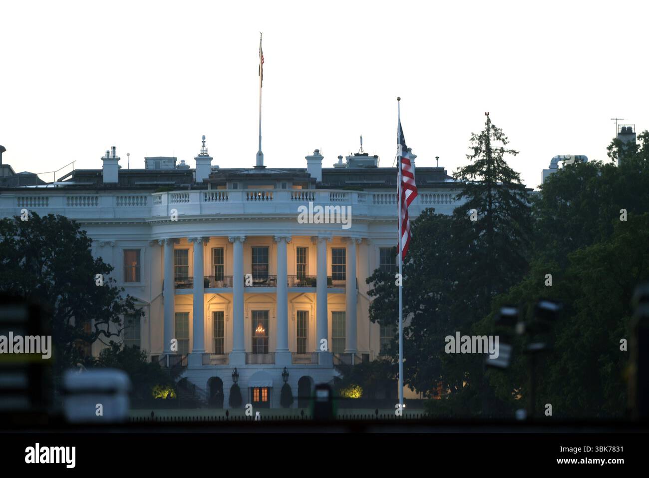 WASHINGTON, D.C. - JUNE 18: View of one of Donald Trump's 88-Foot Flag ...