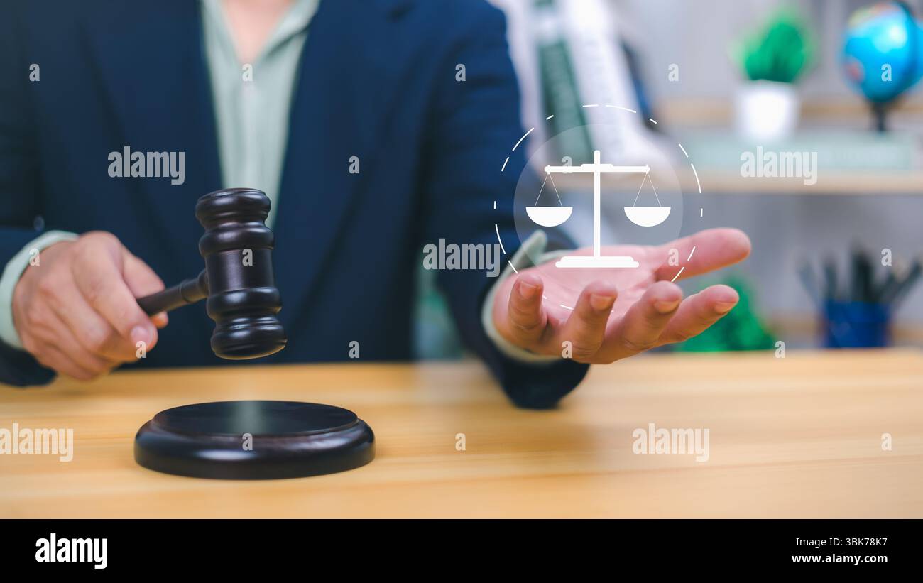 Judge gavel scales law hi-res stock photography and images - Alamy
