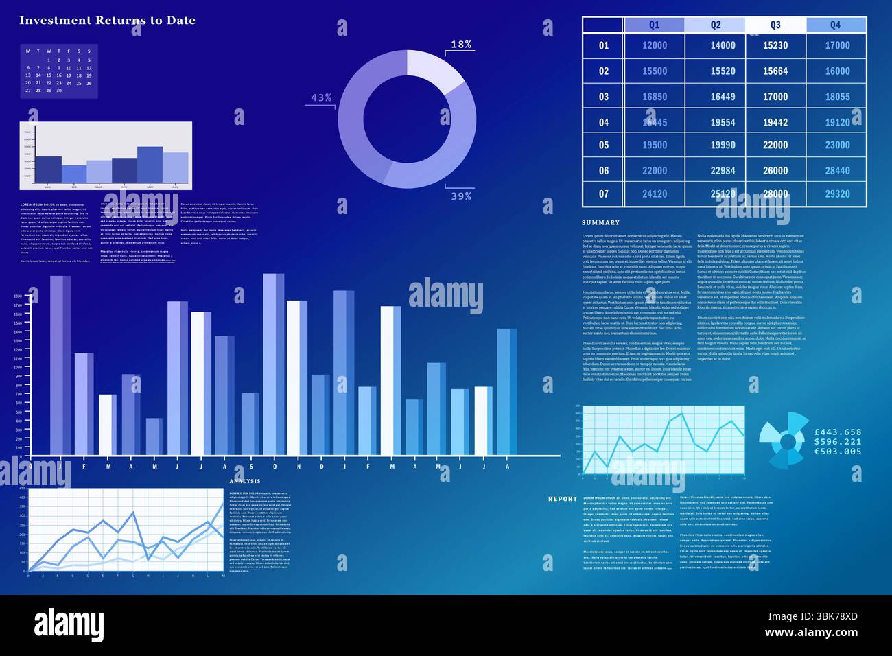 Data analysis graphs report hi-res stock photography and images - Alamy