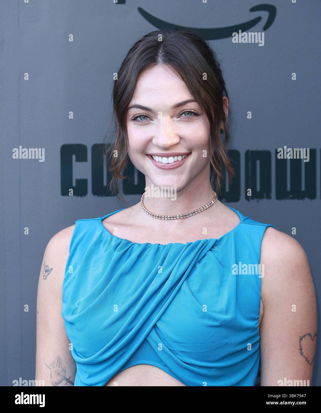 Violett Beane arrives at The Countdown Premiere held at The Harmony ...
