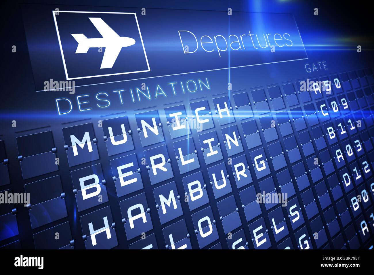 Arrival time blue german hi-res stock photography and images - Alamy