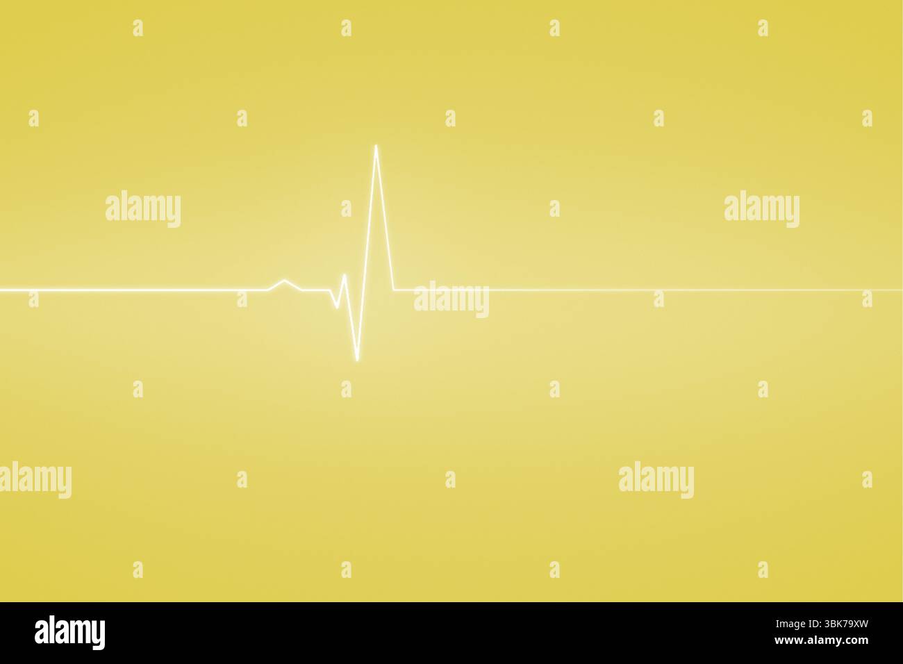 Medical background with ecg line in yellow Stock Photo - Alamy