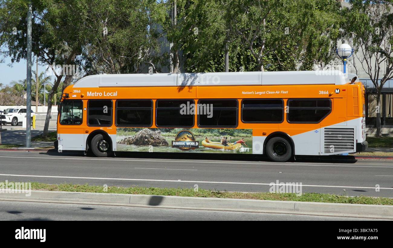 Los Angeles, California, USA 18th June 2025 Jurassic World Rebirth Bus ...