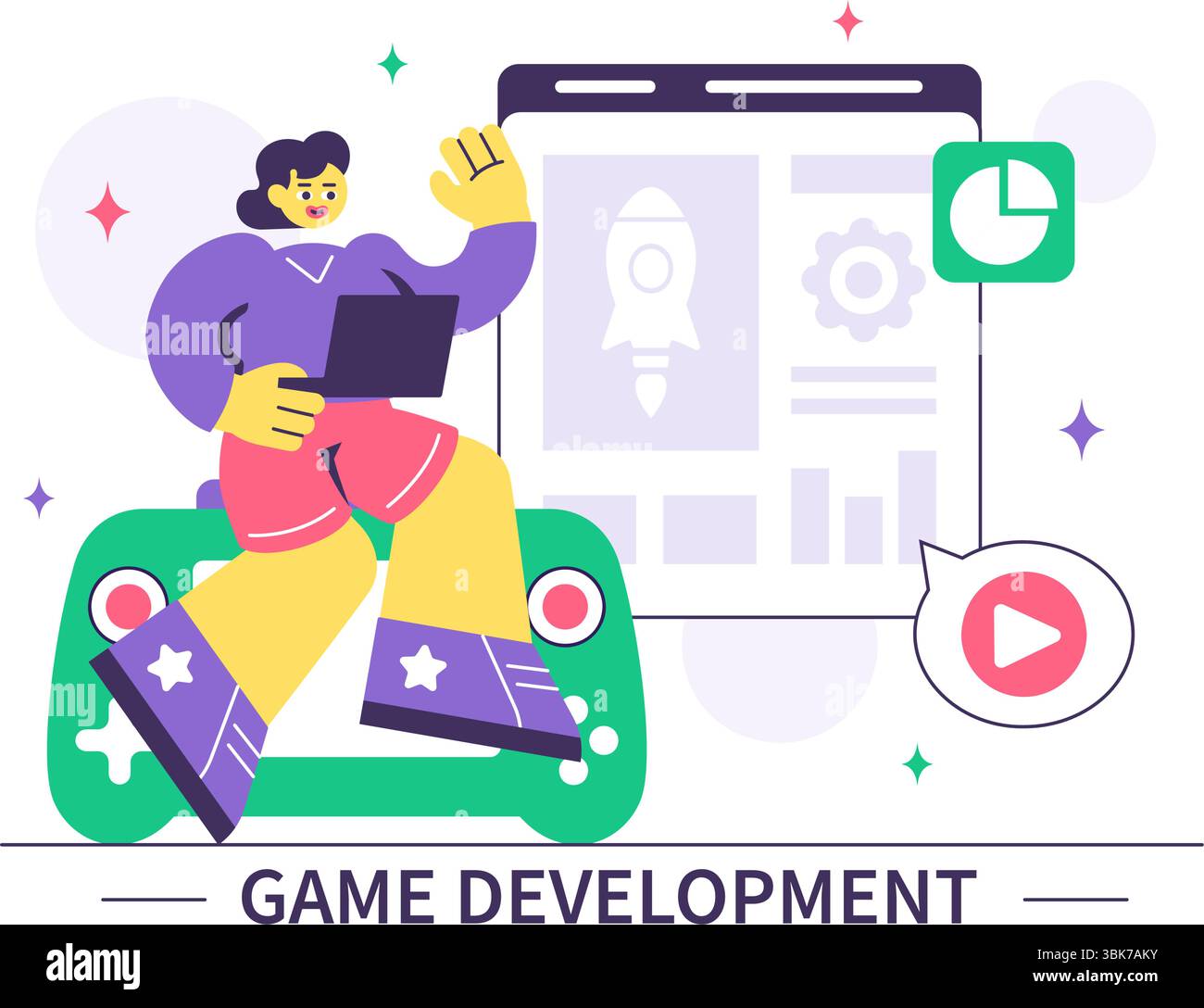 Creating video game Stock Vector Images - Alamy
