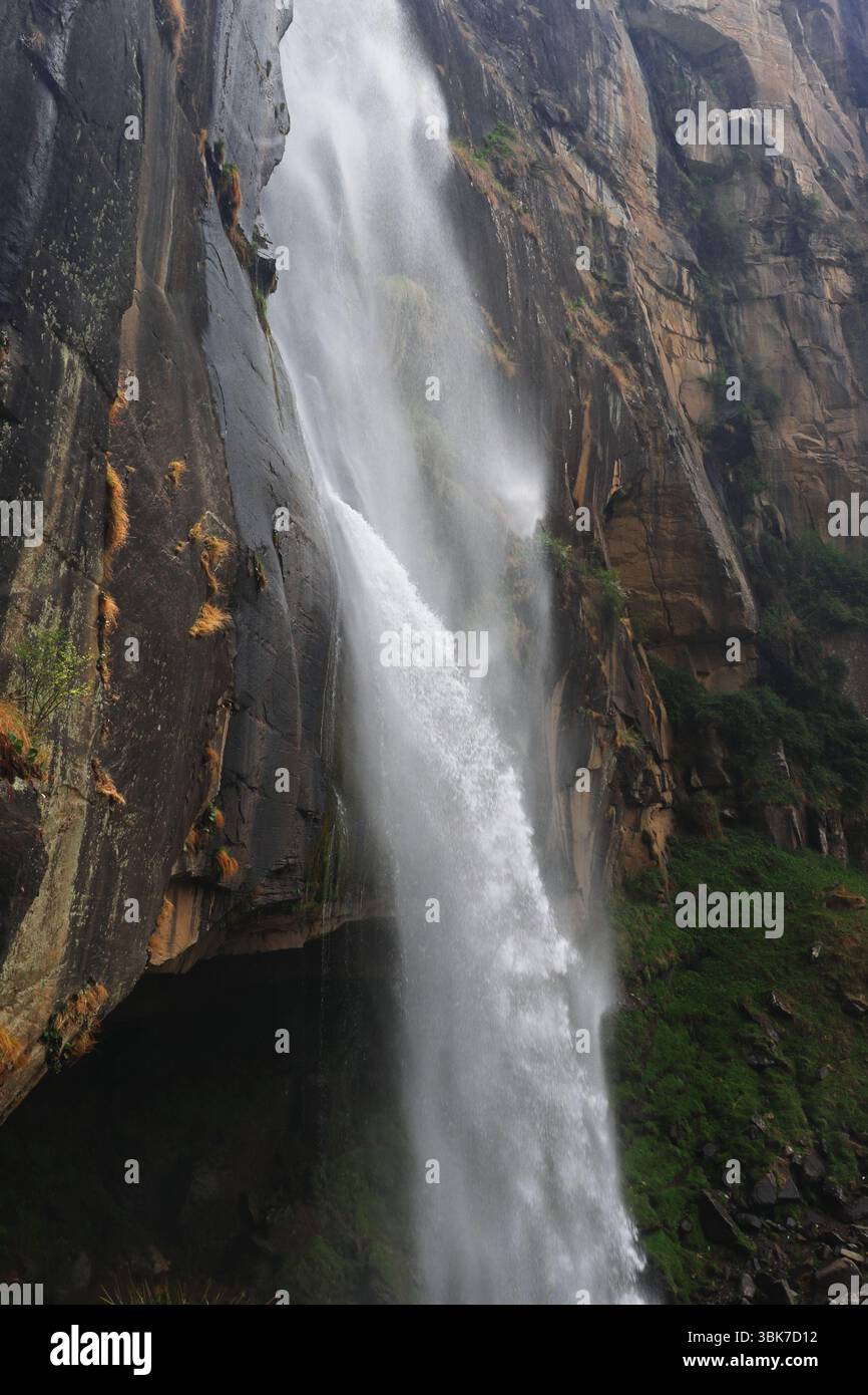 beautiful jogini water falls, a popular tourist attraction of manali ...