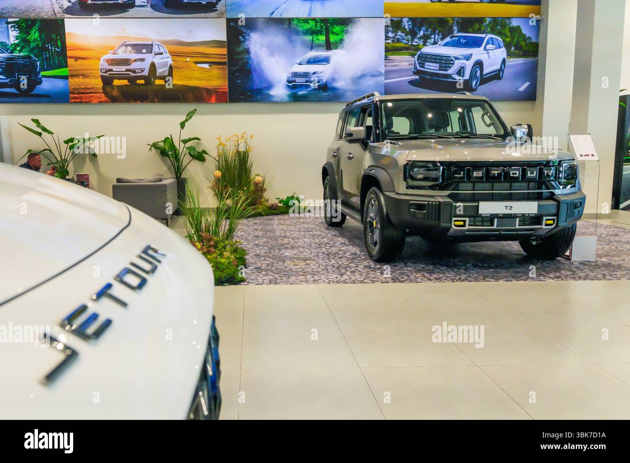 Almaty, Kazakhstan - June 11, 2025: Jetour T2 car inside the showroom ...