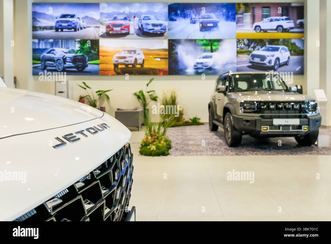 Almaty, Kazakhstan - June 11, 2025: Jetour emblem on the hood of a car ...