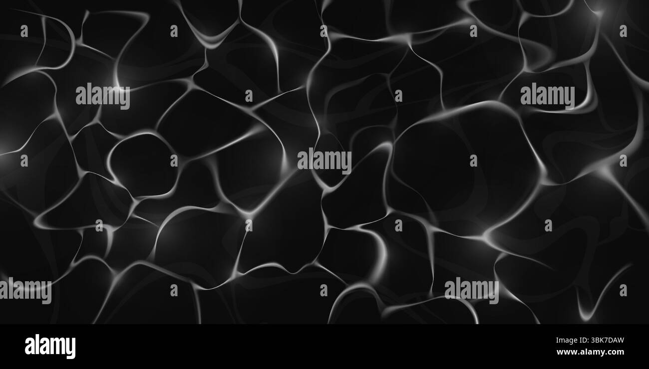 Black water caustic light pattern - white ripples reflecting on dark ...