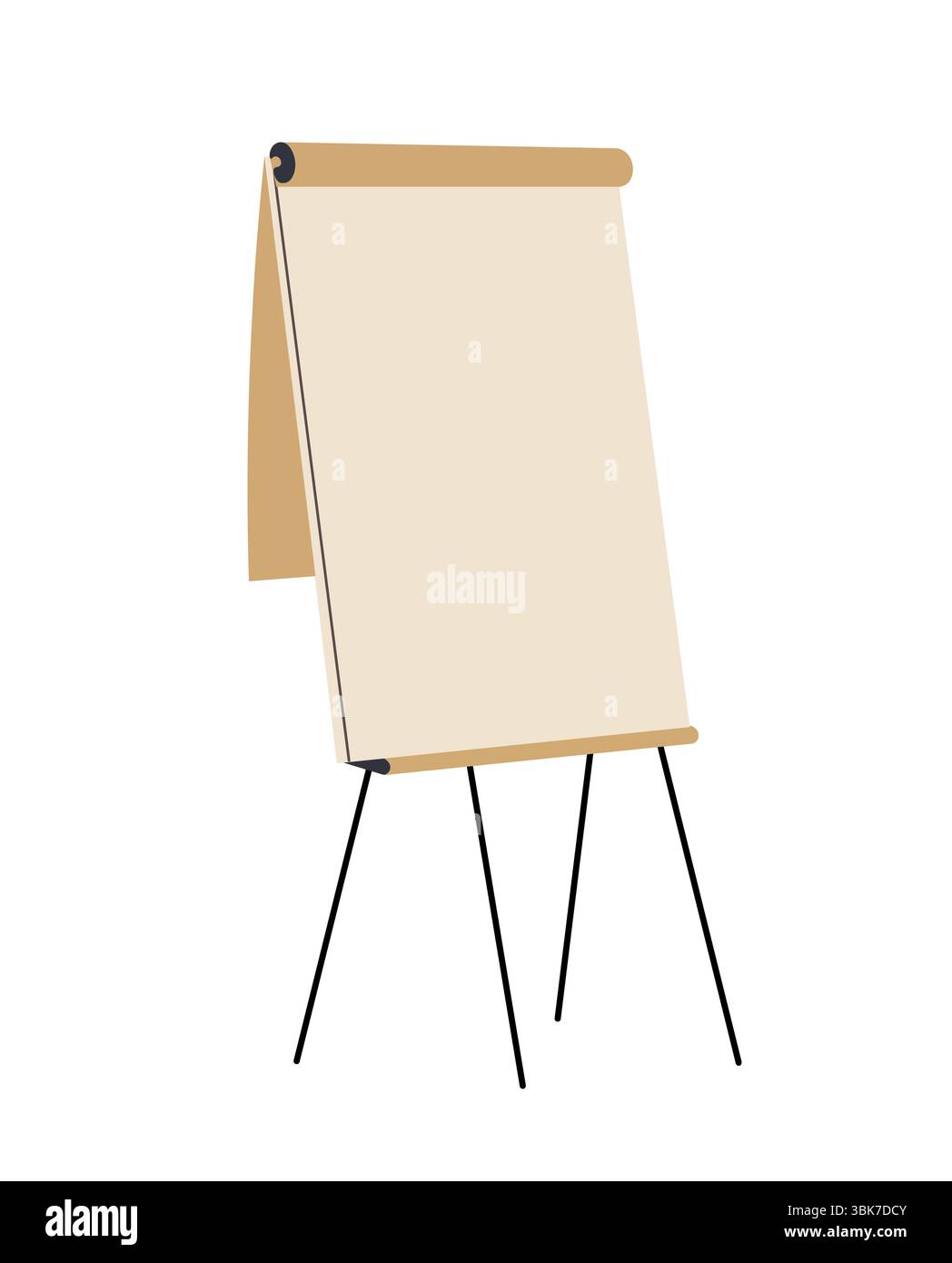 Flip chart with empty blank paper sheet isolated Stock Vector Image ...