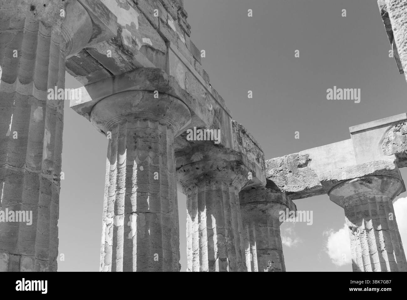 Italy, Sicily : Selinunte, old greek and Roman ruins : Temple E, detail ...