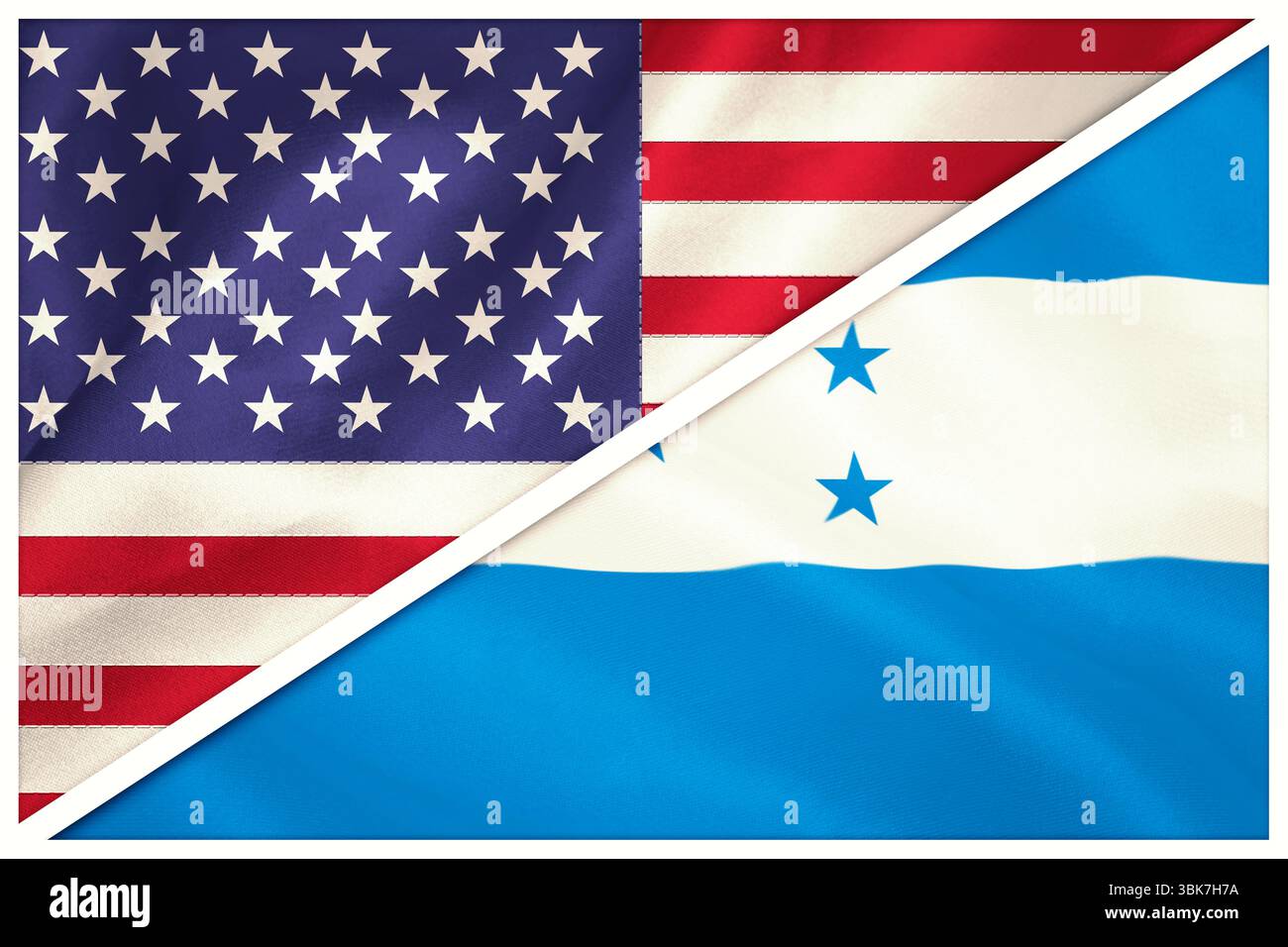 Flags of Honduras and America Stock Photo - Alamy