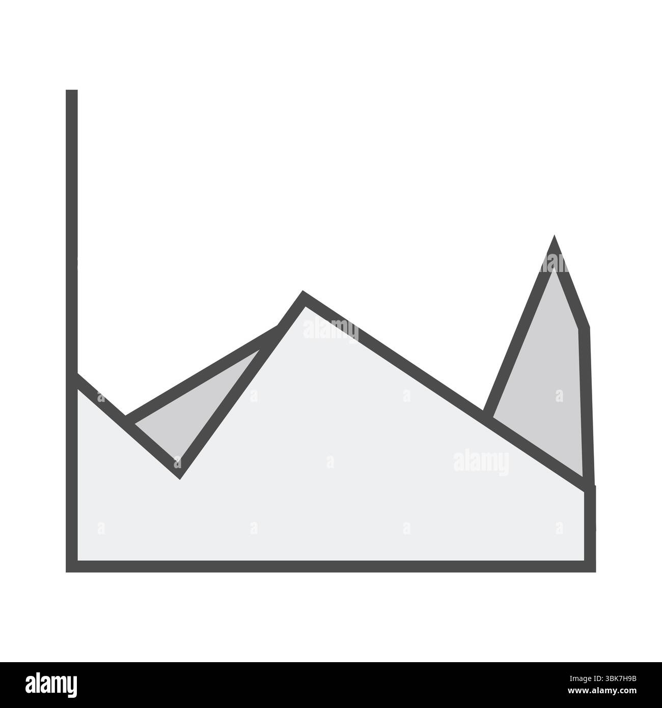 Vector image of area chart Stock Photo - Alamy