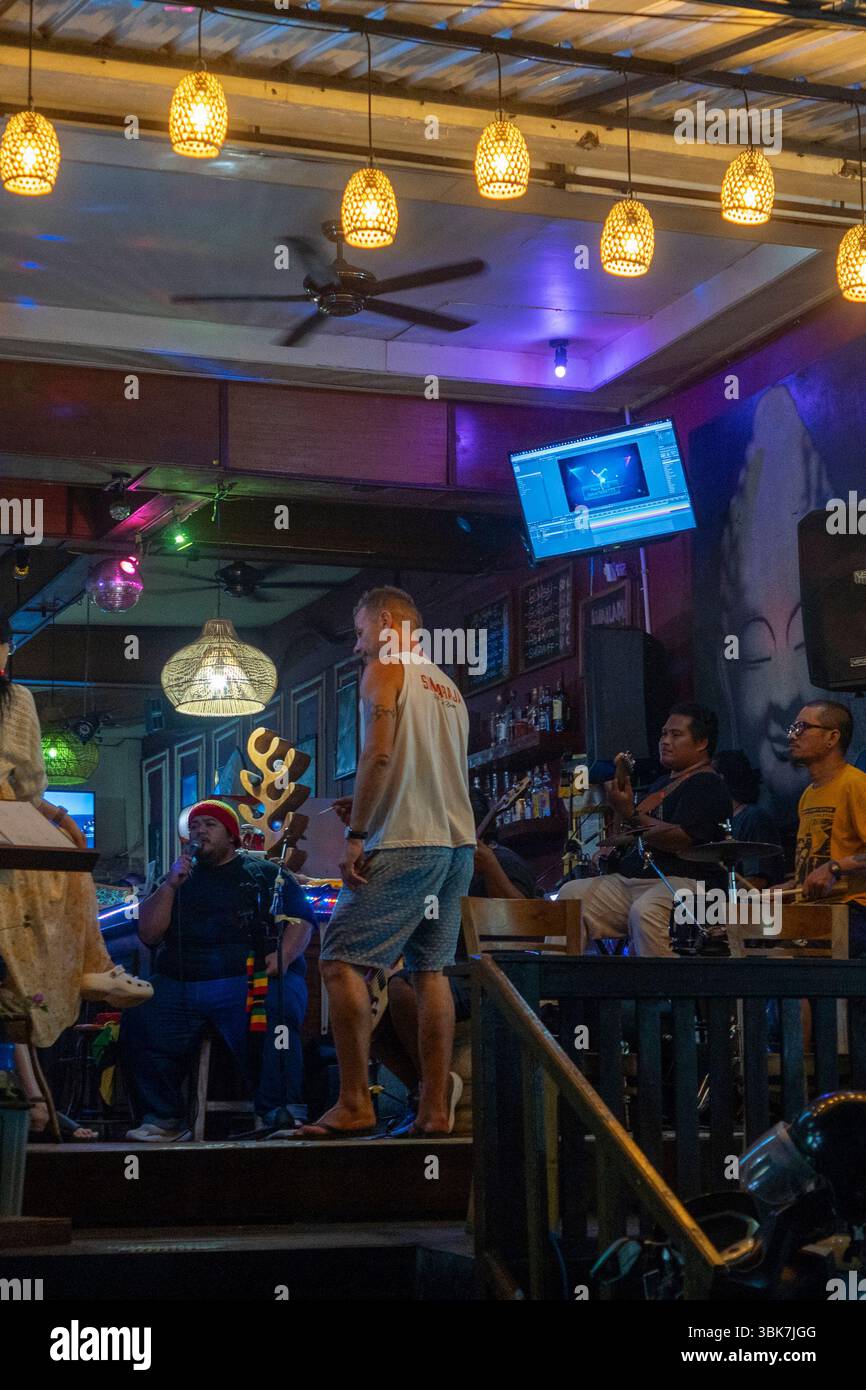 Bali, Indonesia - Dec 25, 2024: Bar called Uncle Bob is open and people ...
