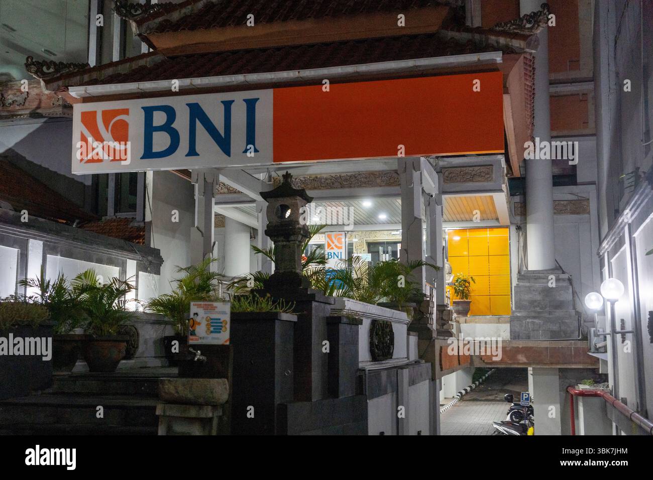 Bali, Indonesia - Dec 25, 2024: Bank Negara Indonesia in Kuta, Bali ...