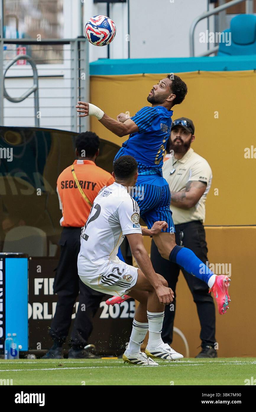 MIAMI GARDENS, FL - JUNE 18: Al Hilal Midfielder Renan Lodi (6) and ...