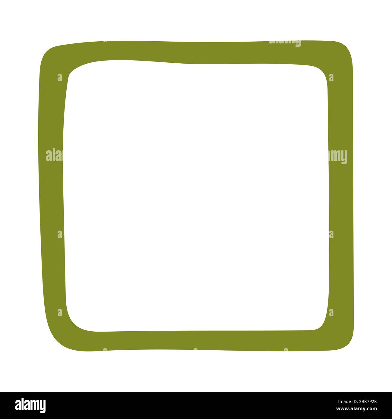 Hand-drawn square frame with rounded wavy edges Stock Vector Image ...