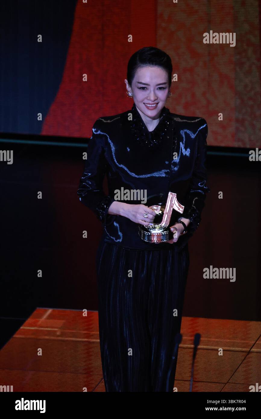 Chinese actress and model Zhang Ziyi attends an activity in Shanghai ...