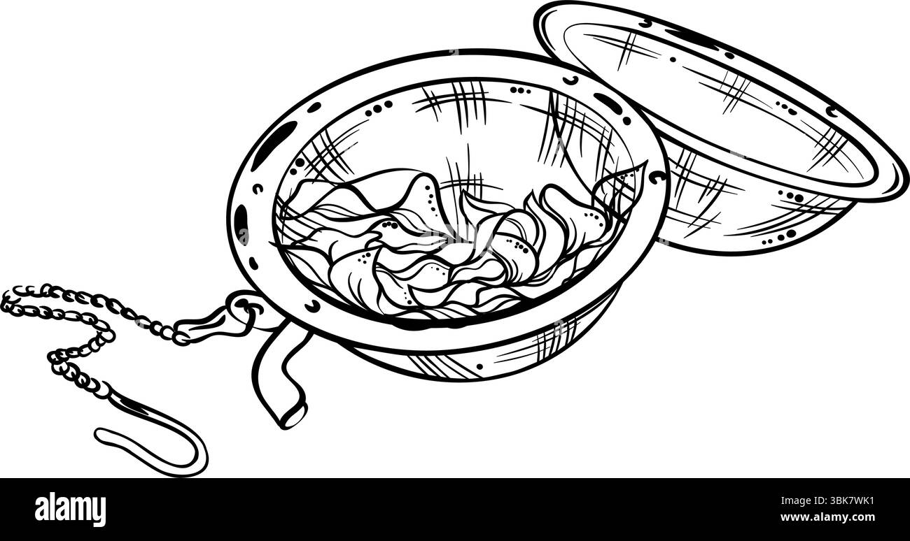 Tea Strainer Vector Isolated Outline Illustration Stock Vector Image ...