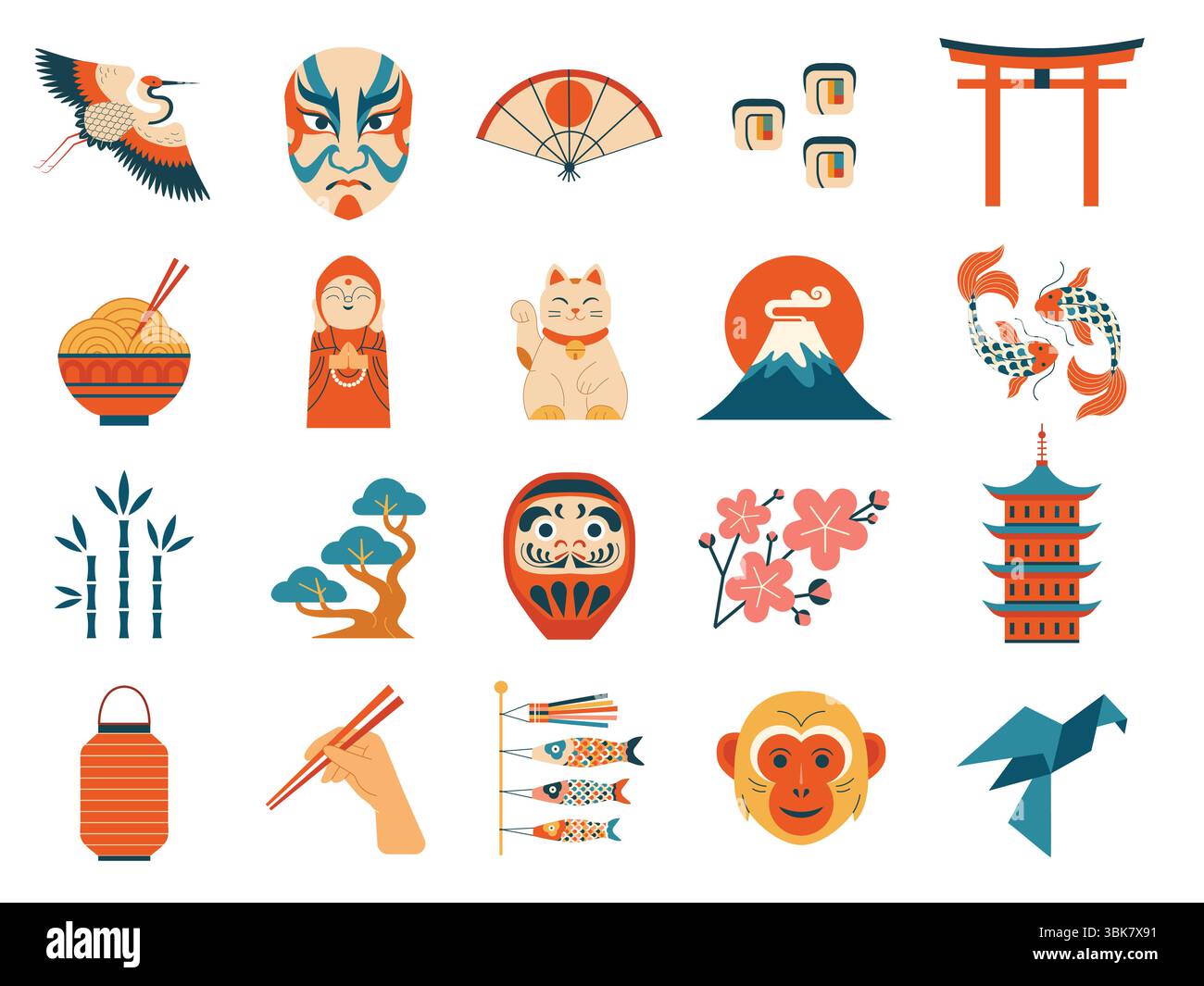Travel to Japan Icons Collection Stock Vector Image & Art - Alamy