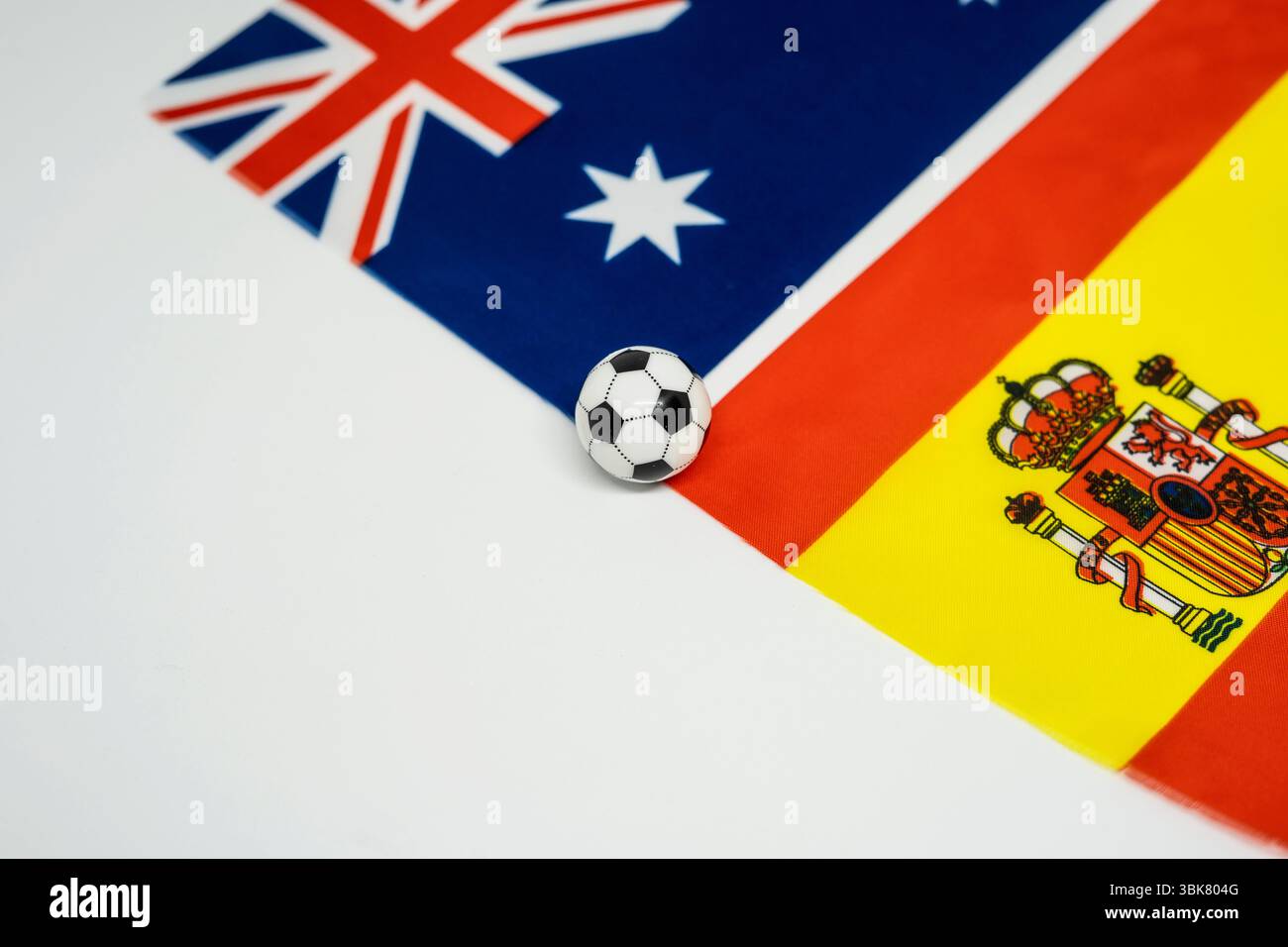 Spain vs Australia, Football match with national flags Stock Photo - Alamy