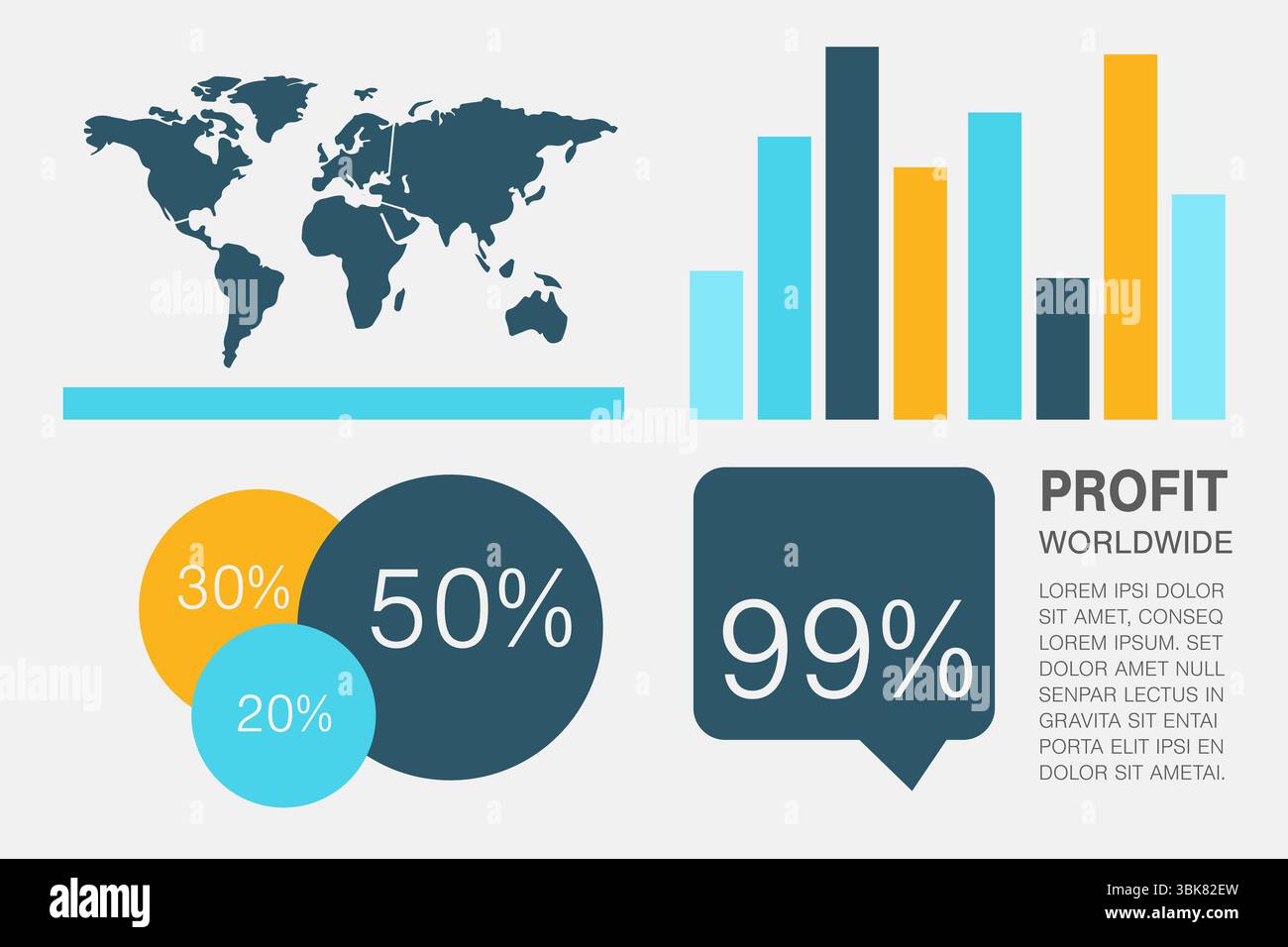 Business presentation of charts and map Stock Photo - Alamy