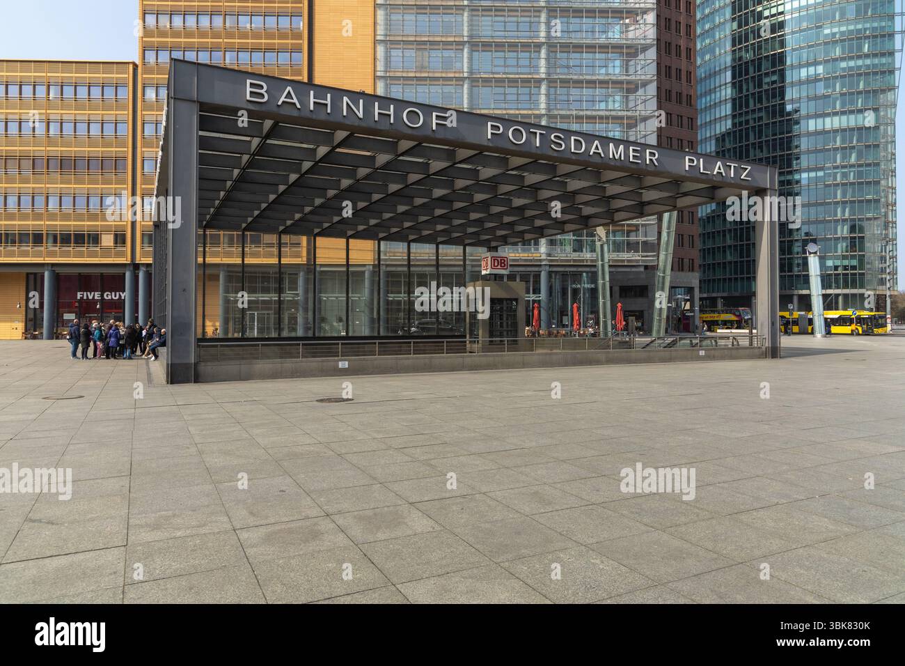 Modern entrance of Bahnhof Potsdamer Platz in Berlin, Germany, with ...