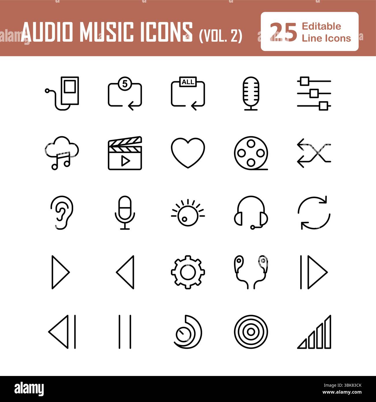 Music streaming playlist Stock Vector Images - Alamy