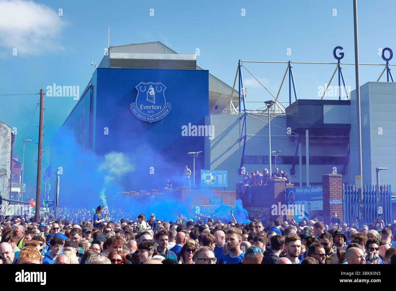 The scenes outside Goodison Park, prior to the final mens first team ...