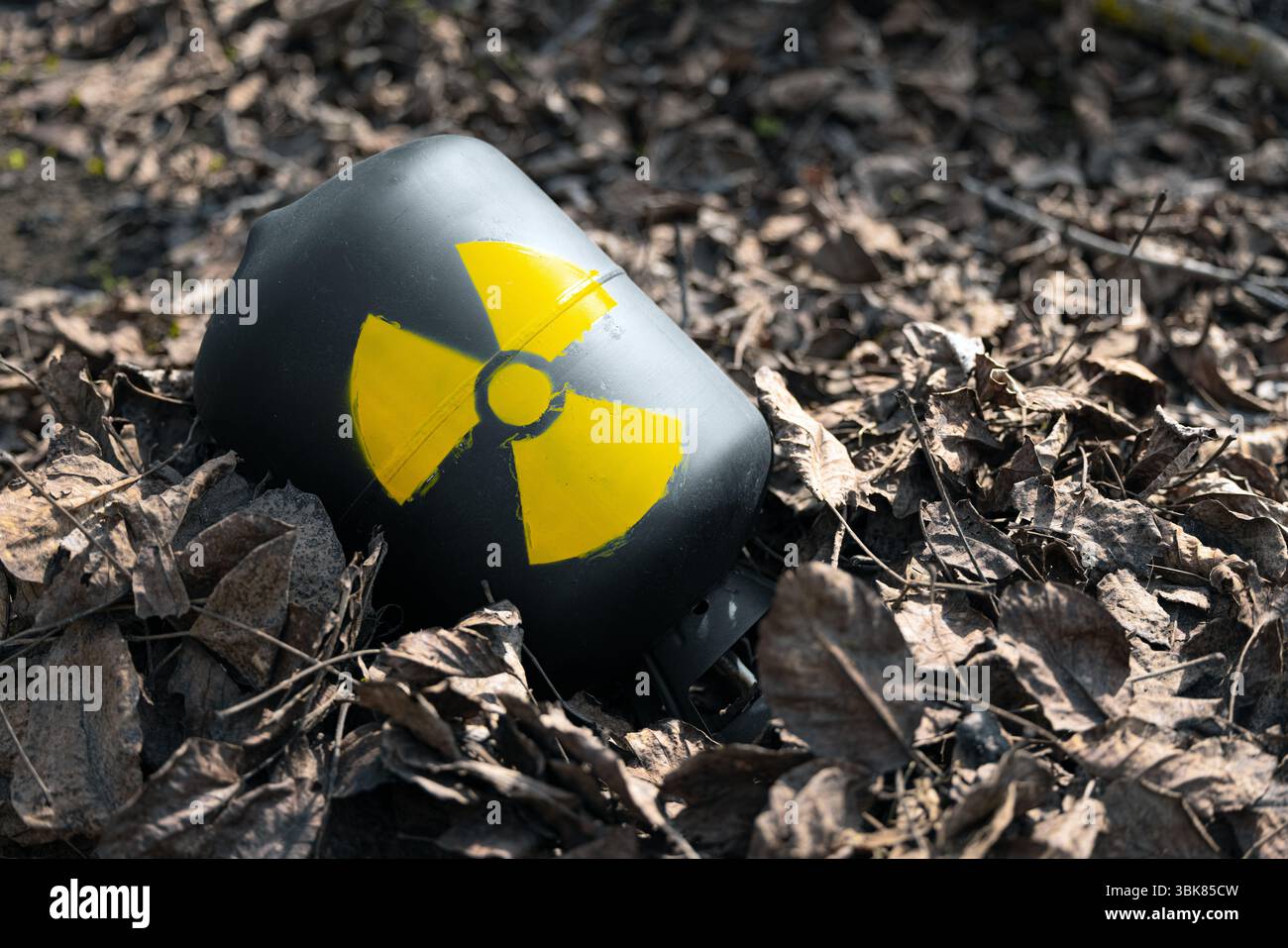 Radioactive waste thrown out as garbage. High quality 4k footage Stock ...
