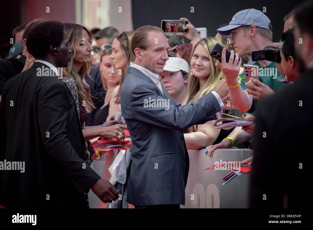 London, UK. 18th June, 2025. Ralph Fiennes meets fans during the "28 ...