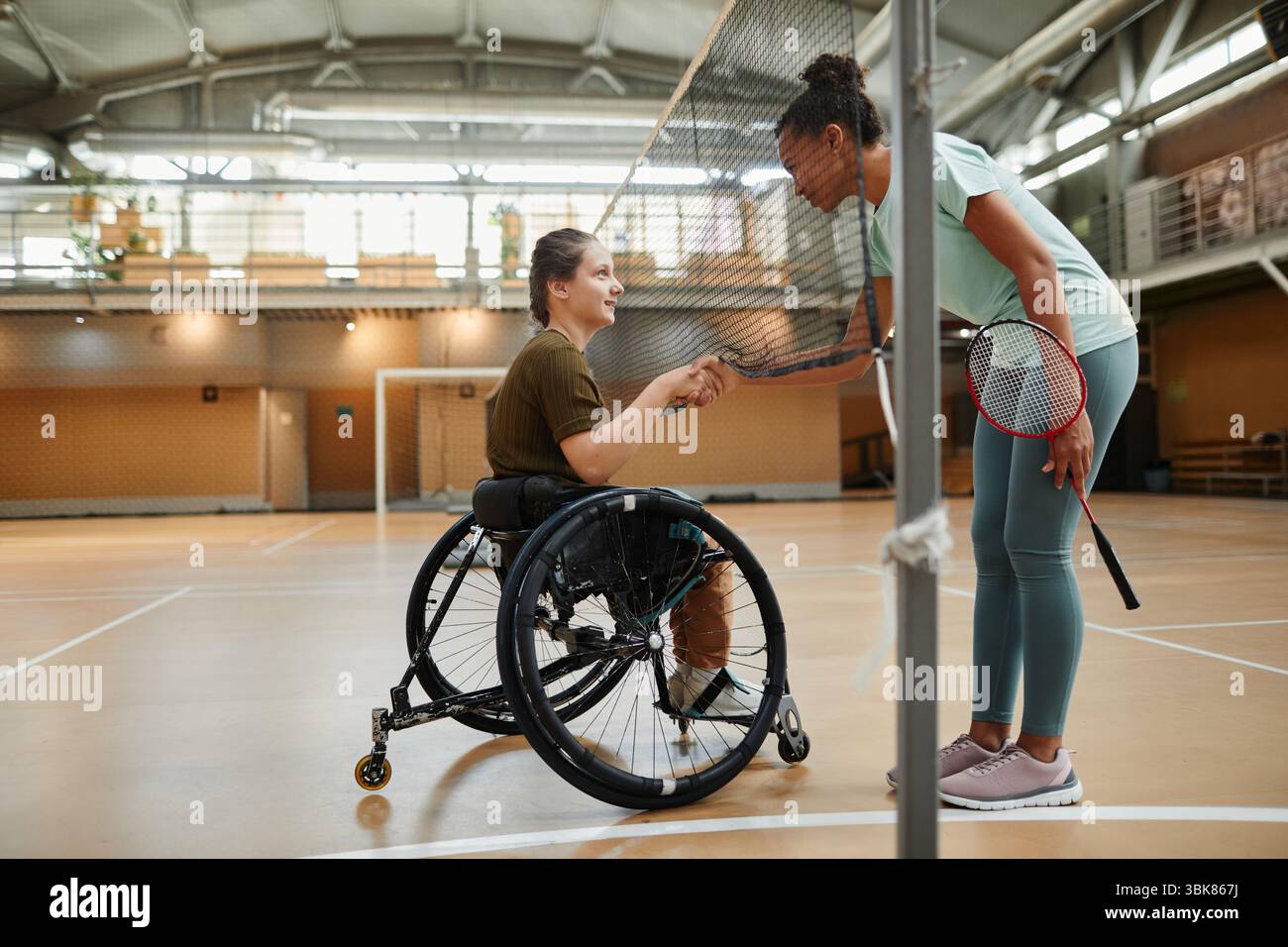 Shaking Hands with Opponent Side View Stock Photo - Alamy