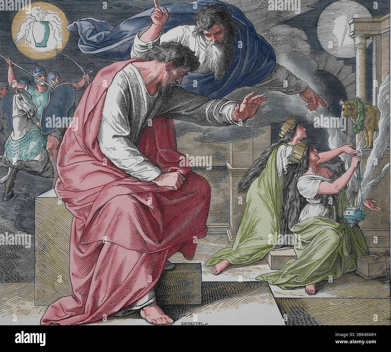 Old Testament. The prophet Jeremiah. Idols. Illustration by J. Schnorr ...