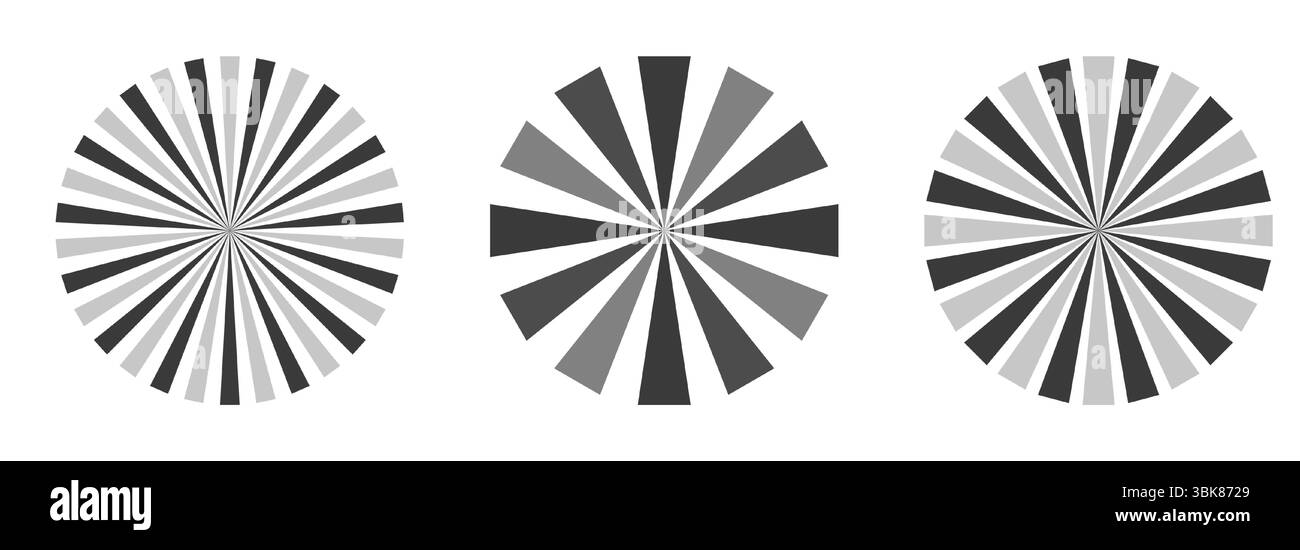 Retro black white sun rays bg. Pop art comic cartoon element Stock ...