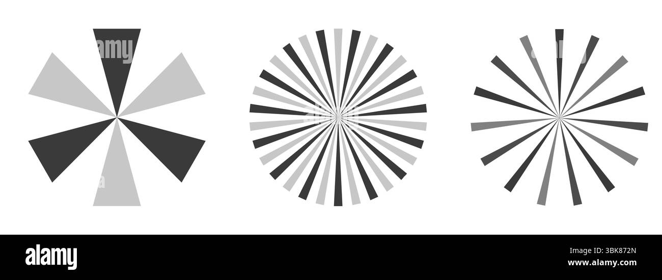 Retro black white sun rays bg. Pop art comic cartoon element Stock ...