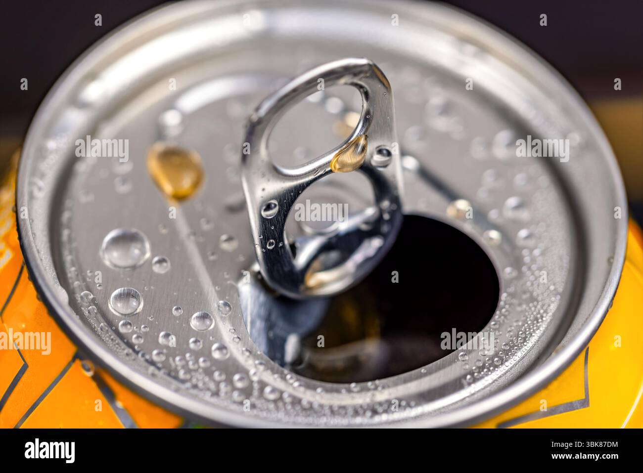 Opening soda can in slow motion close up Stock Photo - Alamy