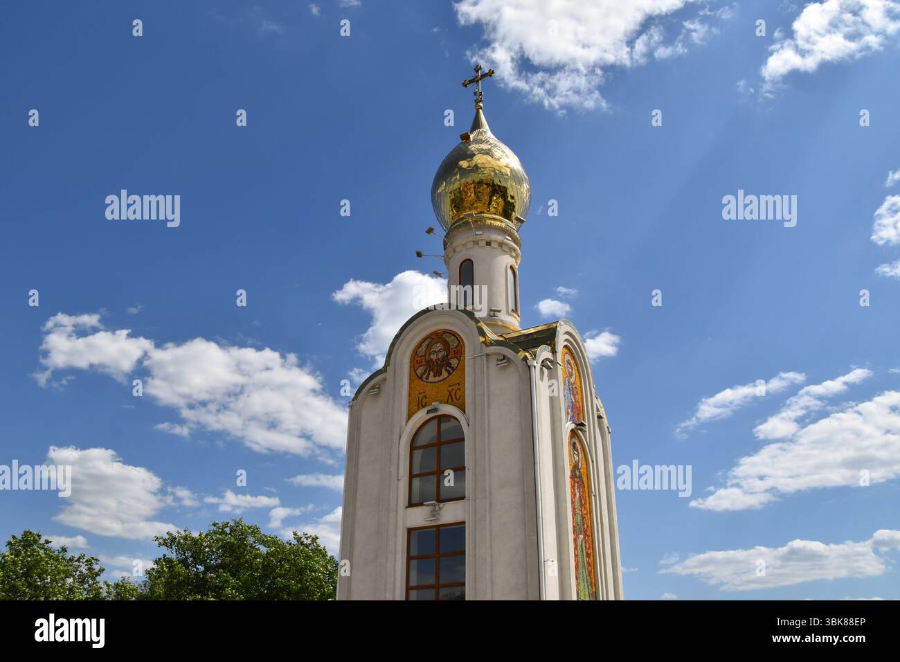 Eastern Orthodox Church with Gold Onion Dome in Tiraspol Stock Photo ...