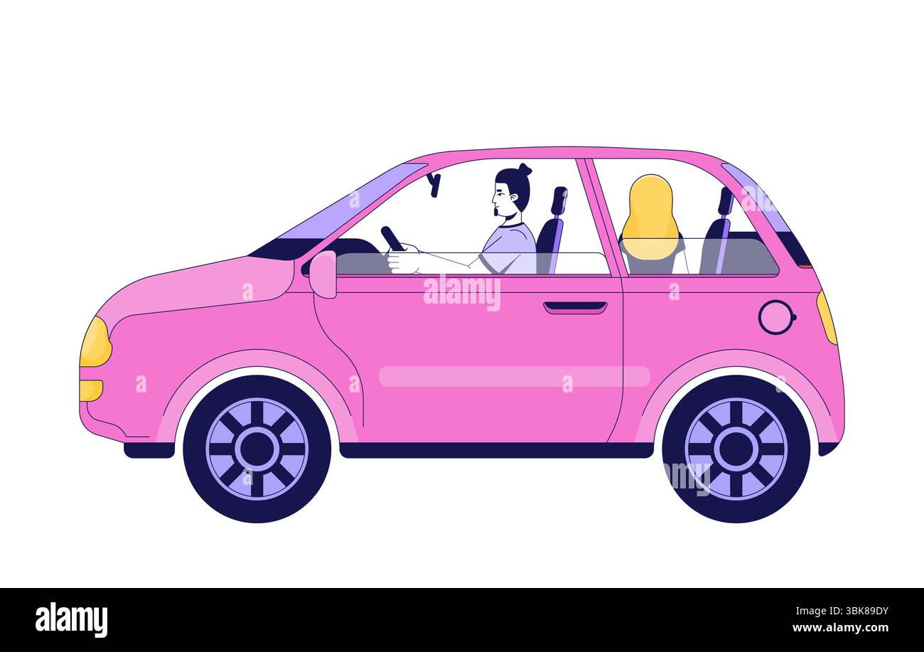 Adult man driving car in Cut Out Stock Images & Pictures - Alamy