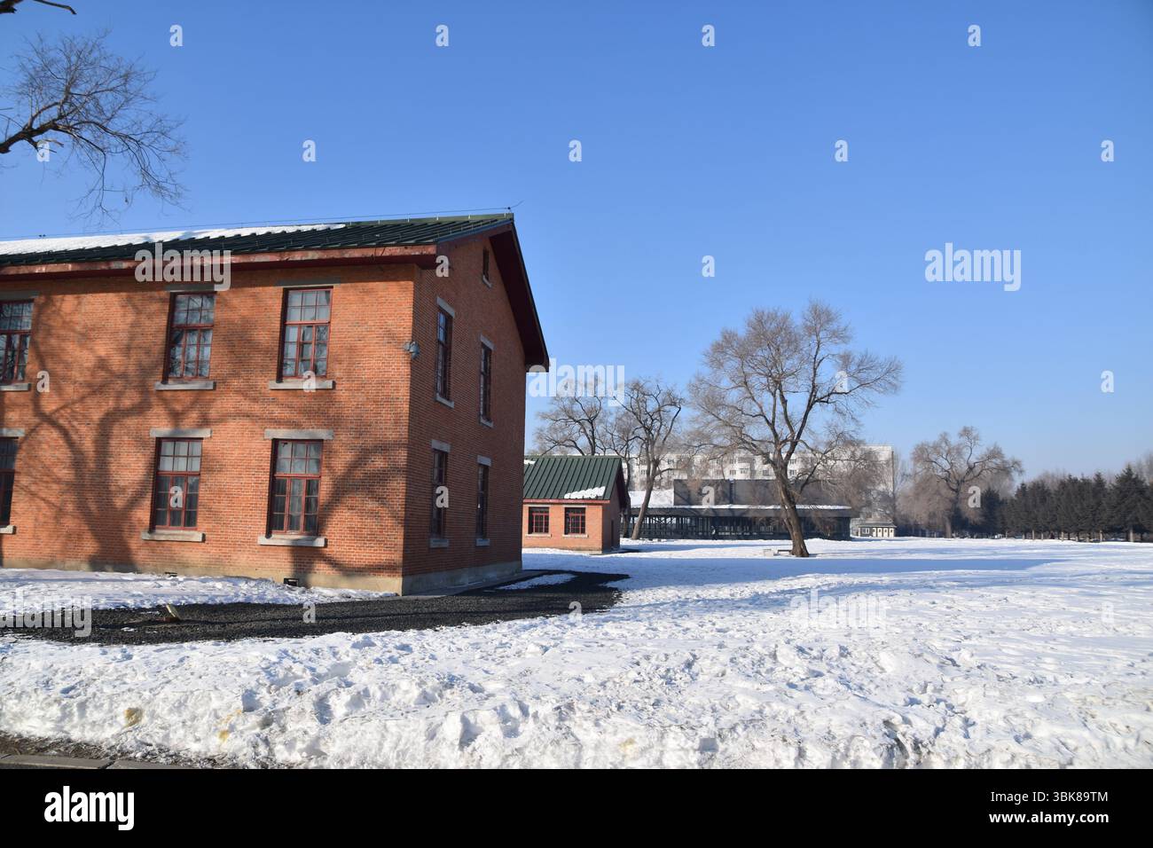 Red-bricked buildings at the Unit 731 complex in Harbin Stock Photo - Alamy