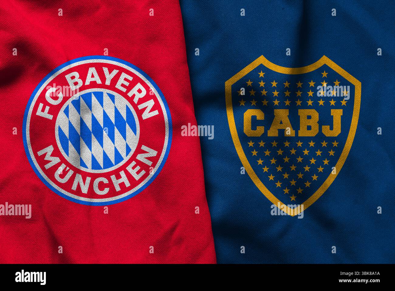 Pringsewu, Lampung; June 19, 2025; The texture of the Bayern Munchen ...